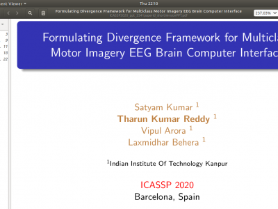 FORMULATING DIVERGENCE FRAMEWORK FOR MULTICLASS MOTOR IMAGERY EEG BRAIN COMPUTER INTERFACE | SigPort